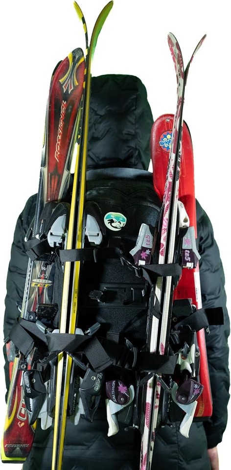 Ski Squad Quad: Multi Ski Carrying Backpack Snowboard Ski Carrier Strap ...