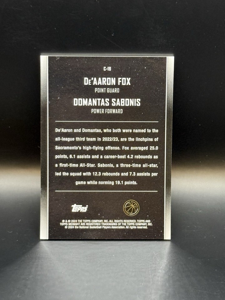 🔥2023 Topps Midnight De’Aaron Fox & Domantis Sabonis CONSTELLATIONS ...