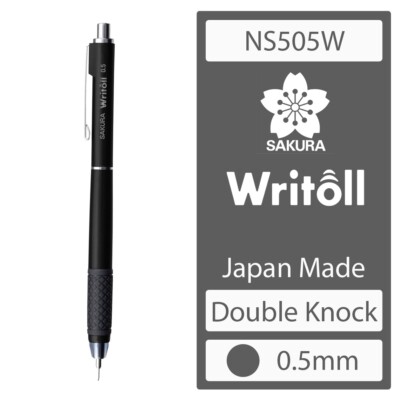 SAKURA Writoll Double Knock Mechanical Drafting Pencil 0.5mm Made in ...