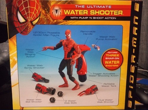 Spider-Man 2002, action figure, Marvel, MCU, Tobey Maguire, water gun ...