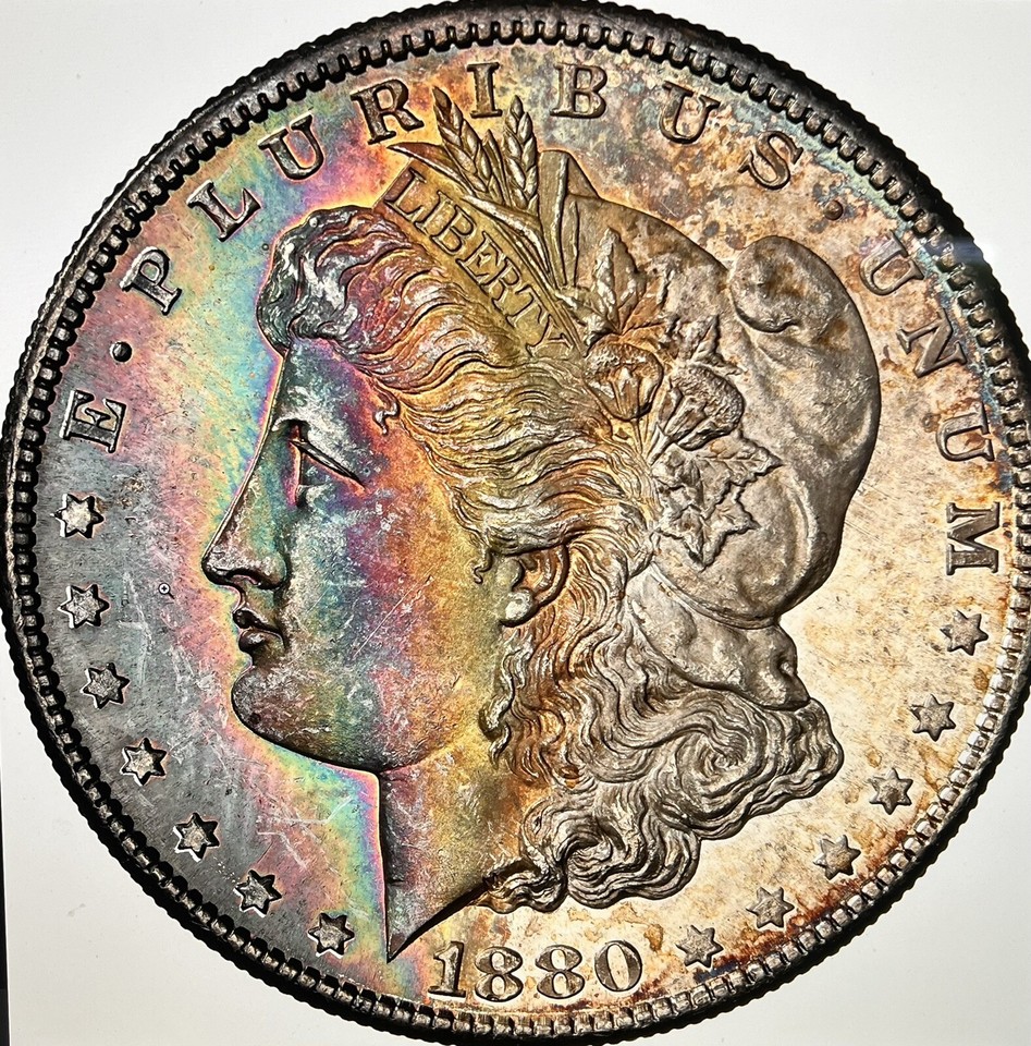 1880 S Toned Morgan $ NGC MS 64💎💎Insane PQ Monster Toning💎💎VIDEO | eBay