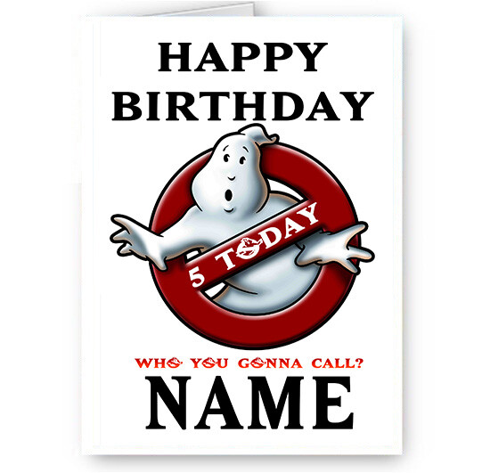 Personalised Any Name Ghostbusters Happy Birthday A5 Card for sale ...