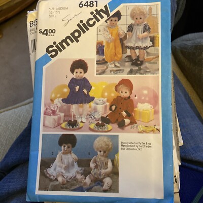 Simplicity Pattern #6481 for 15- 16” Medium Baby Doll Clothes_Vintage ...