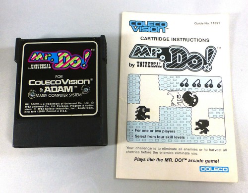 Colecovision Mr. Do! cartridge with Manual - Tested & Works - (Lot#1 ...