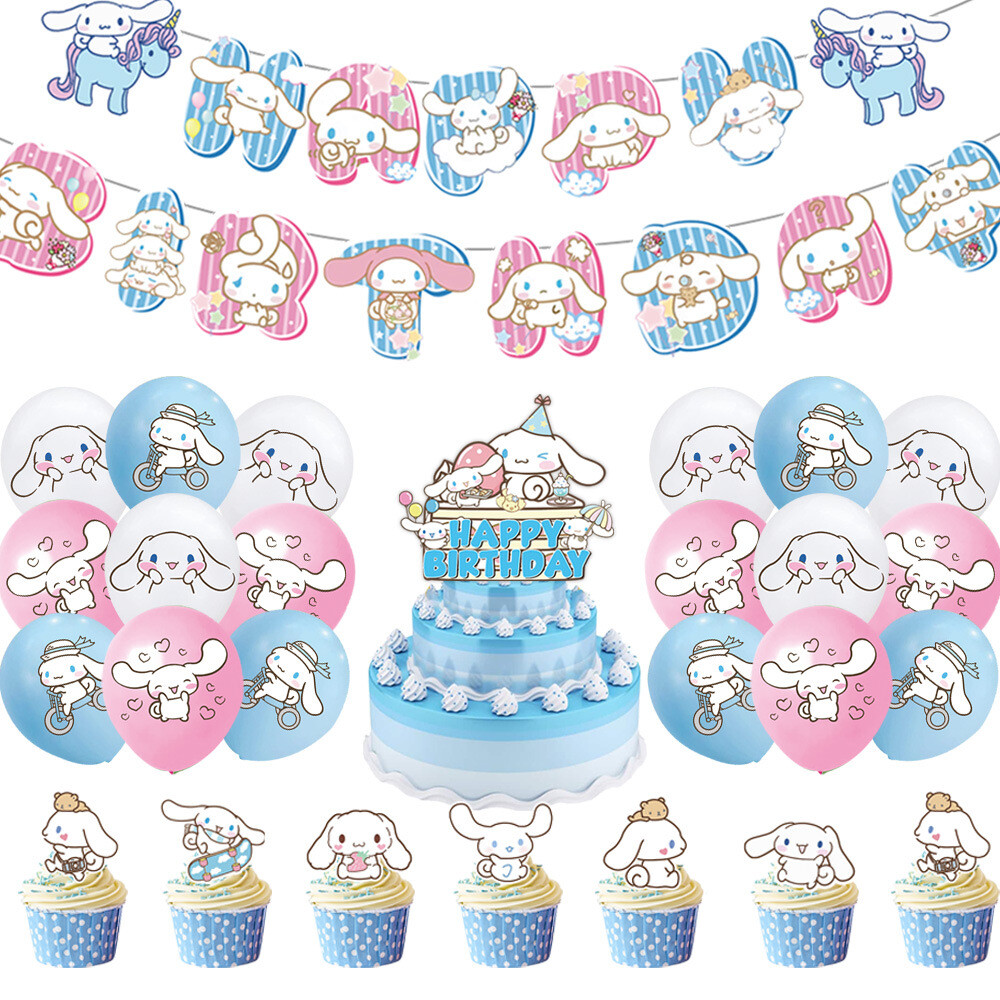 Cinnamoroll Sanrio Party Supplies Balloons Kids Birthday Tableware ...