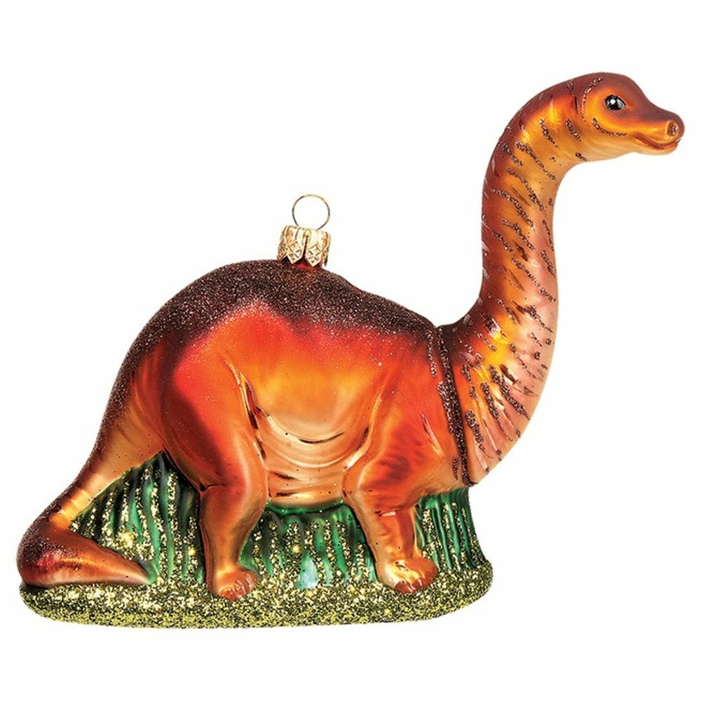 The Whitehurst Company Brontosaurus 6.5" Ornament - Glass Blown Holiday ...