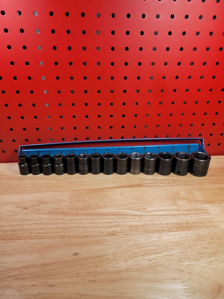 Matco Tools 14-Piece 1/2" Drive Shallow Impact Sockets 10-19, 21, 22 ...