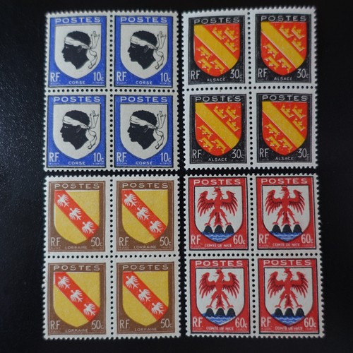 Wappen Korsika Elsass Lorraine Nice Nr. 755/758 Block 4 neuer Stempel ...