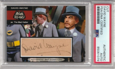 David Wayne Mad Hatter Batman 1966 Adam West signed autograph card PSA ...