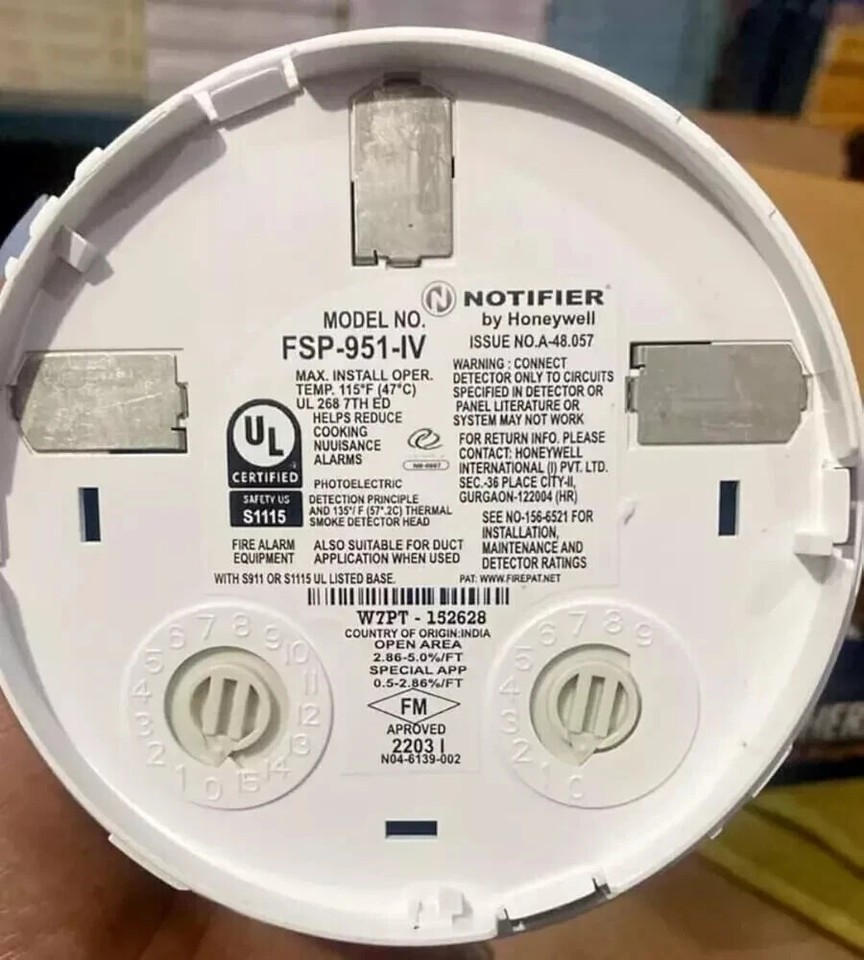 NOTIFIER FSP-951-IV SMOKE HEAT DETECTOR NEW "WHITE" | eBay