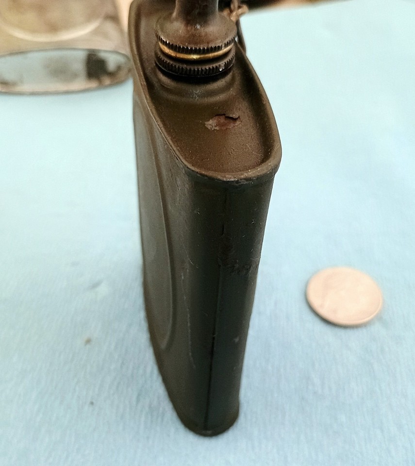 WW2 Gun Oil Can Handy Oiler Olive Rifle Lid with Chain US Army Flask | eBay