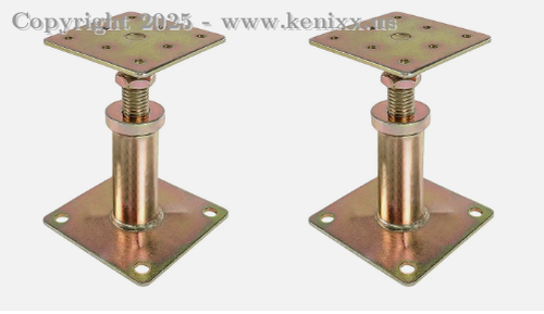 2 Pcs Foundation Adjustable House Floor Jack Posts for Leveling, 4 1/3 ...
