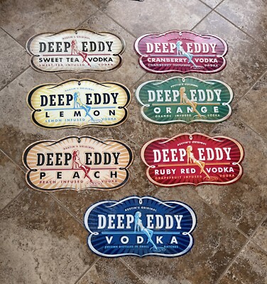Deep Eddy Vodka 18" Tin Signs (lot Of 7) | eBay