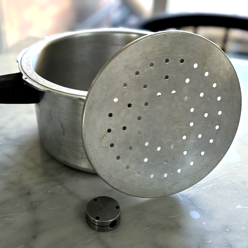 Vintage Mirro Matic Pressure Cooker Parts - Bottom Pot + Rack + Jiggler ...