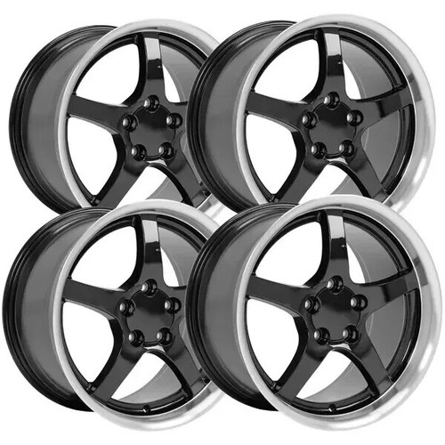 (Set of 4) OE Wheels CV05 17x9.5 5x4.75" +54mm Black Wheels Rims 17 ...