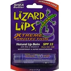2 Lizard Lips Natural Lip Balm With Antioxidants SPF 22 Shea Butter ...