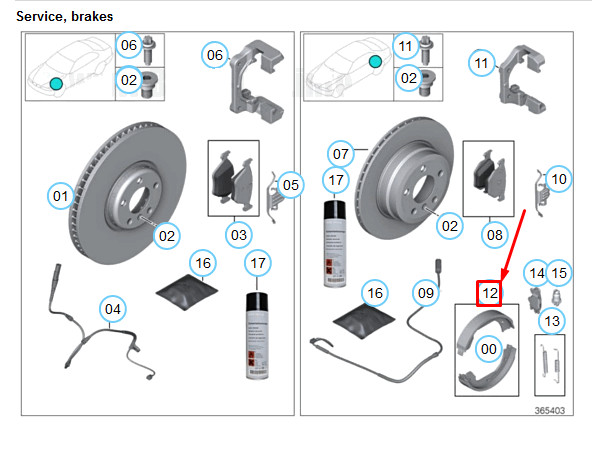 Genuine OEM Parking Brake Shoe for BMW 34416761291 for sale online | eBay