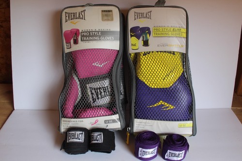 Everlast Pro Style Elite Women's 12 oz Training Boxing Gloves Heavy Bag ...