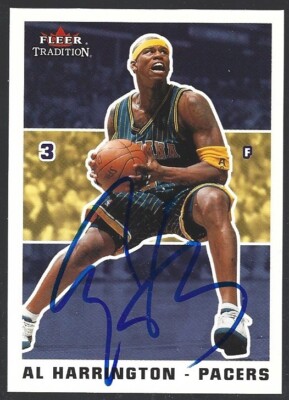 2003-04 Fleer Tradition Basketball #114 Al Harrington IP autograph ...