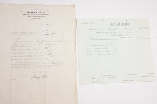 1926 Lamson Goodnow Harry E Rice Chicago IL Putty Knives Order-Ephemera ...