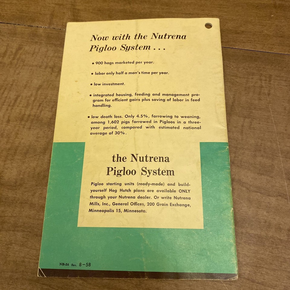 The Nutrena Pigloo System 1958 Information Booklet Brochure | eBay