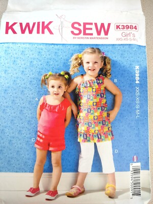 Kwik Sew Pattern K3984 Girl's Tops Shorts Pants Sizes 3 4 5 6 7 8 10 | eBay