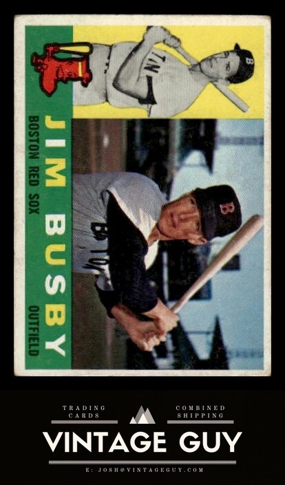 1960 Topps #232 Jim Busby Vintage Boston Red Sox Baseball Card | eBay