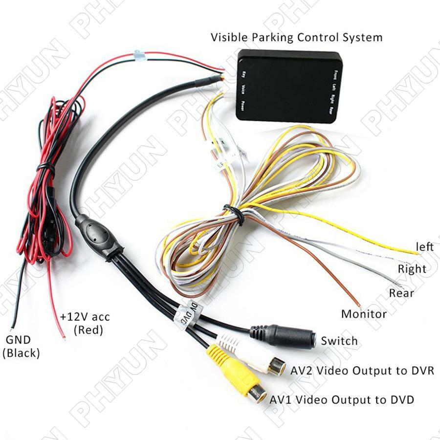 360 Degree Car Parking Panoramic View Rearview 4 Way Camera Control Box ...