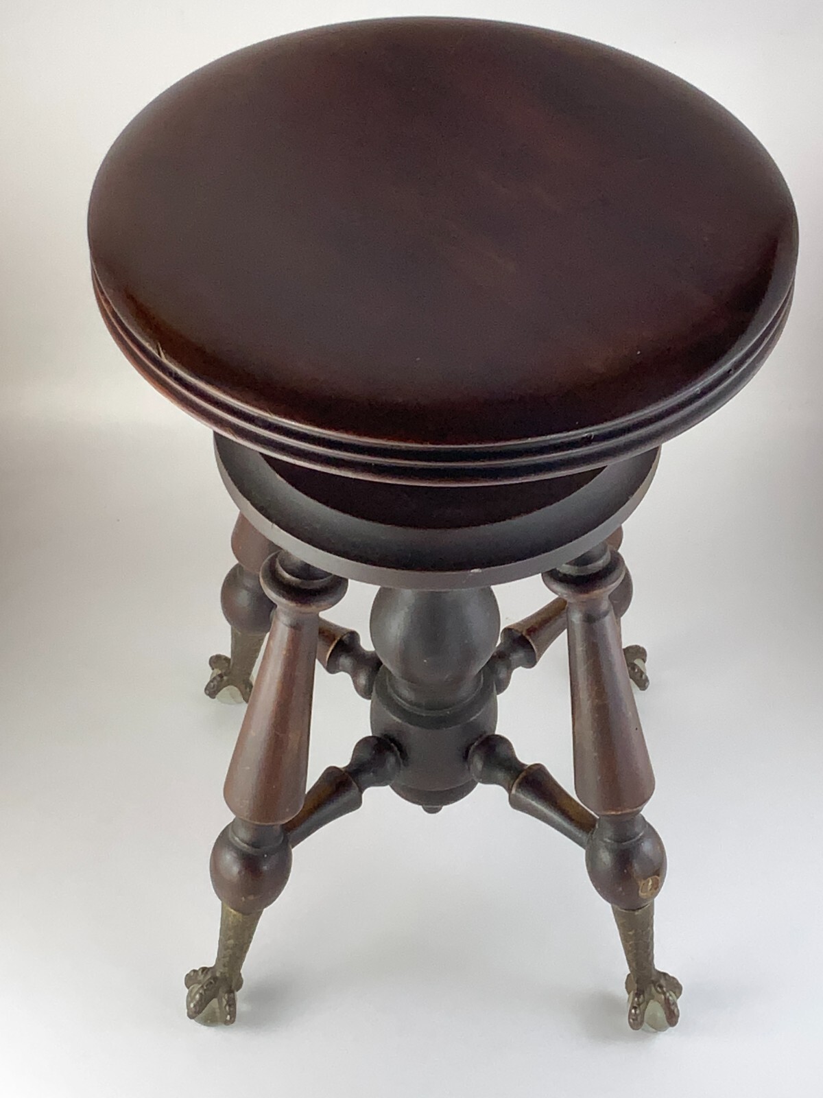 Antique Wooden Piano Seat Stool Thomas Organ Piano Woodstock Ont Claw ...