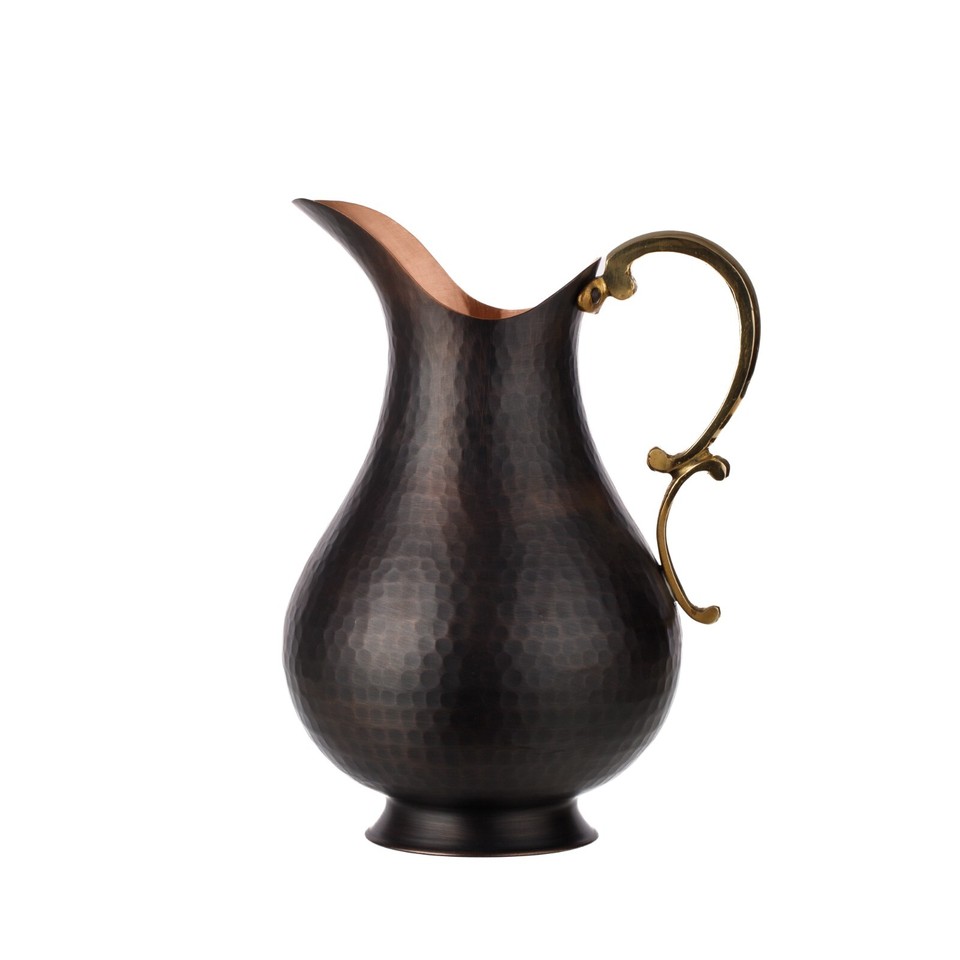 DEMMEX Handmade 1.2mm Thick Solid Copper Water Moscow Mule Pitcher Jug ...