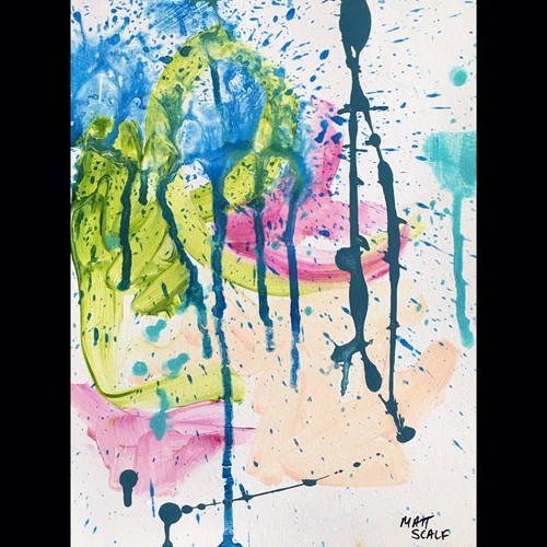 Matt Scalf Abstract ORIGINAL PAINTING 9x12 Modern Contemporary ...