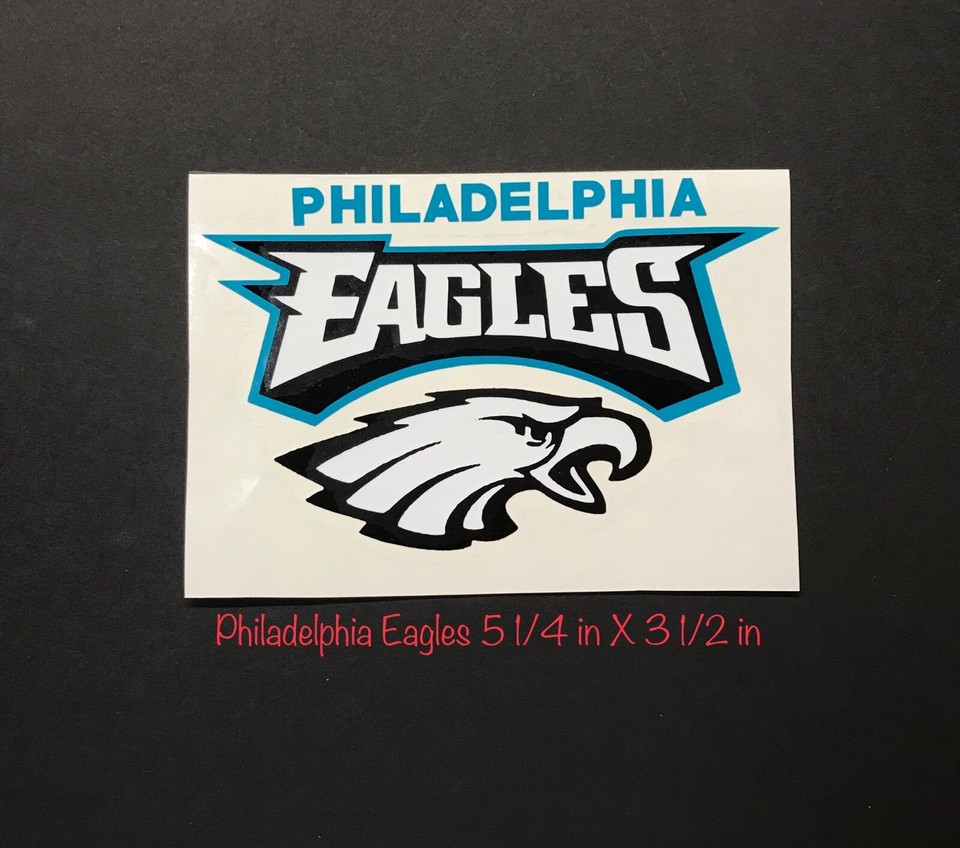 NFL PHILADELPHIA EAGLES car decal 3 1/2 inch x 5 1/4 inch die cut ...