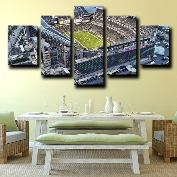 Philadelphia Eagles NFL Lincoln Financial Field Stadium 5 Piece Canvas ...
