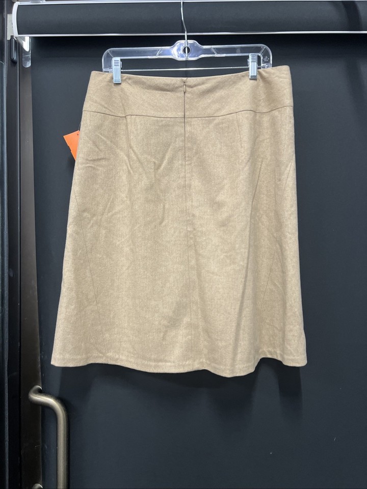 Banana Republic Camel Tan Wool A-Line Classic Old Academia Skirt Size ...