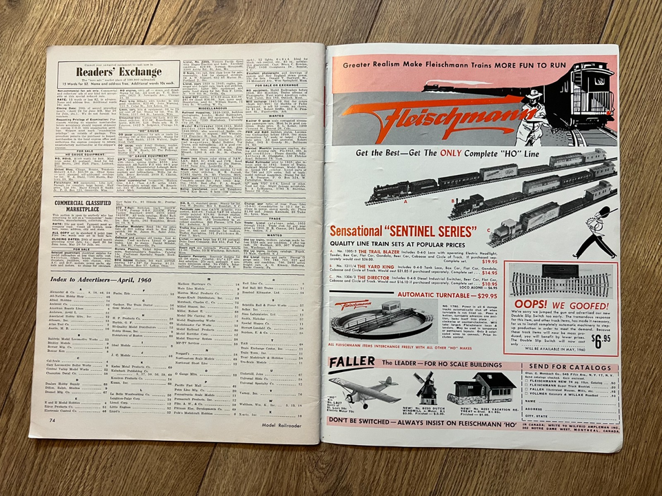 Lot of 6 Vintage Model Railroad Magazines 1950s-1960s HO Scale Train ...