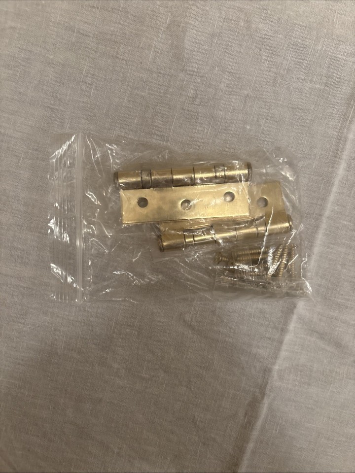 76mm Twin Ball Race Hinge Polished Brass X2 | eBay UK