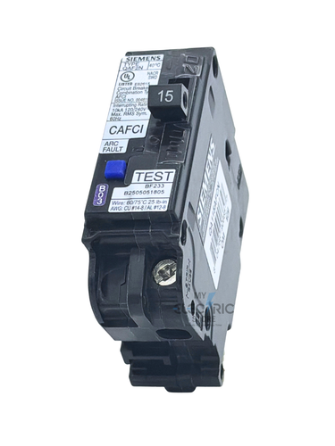 Siemens QA115AFCN 15A 1P AFCI Arc Fault Circuit Breaker 120V Plug-On ...
