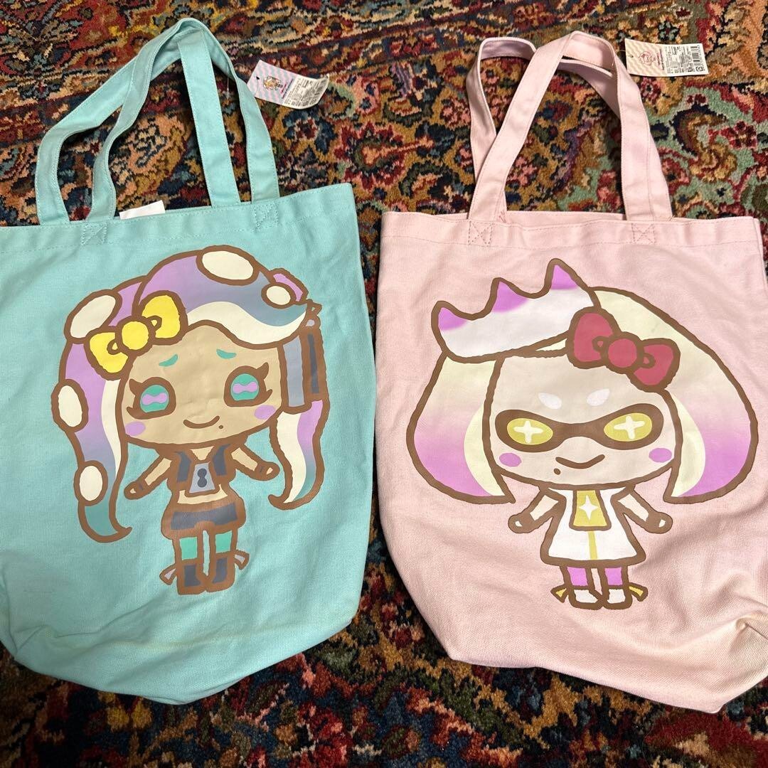 Splatoon 2 Sanrio Collaboration Tote Bag Hime Iida Set of 2 US ...