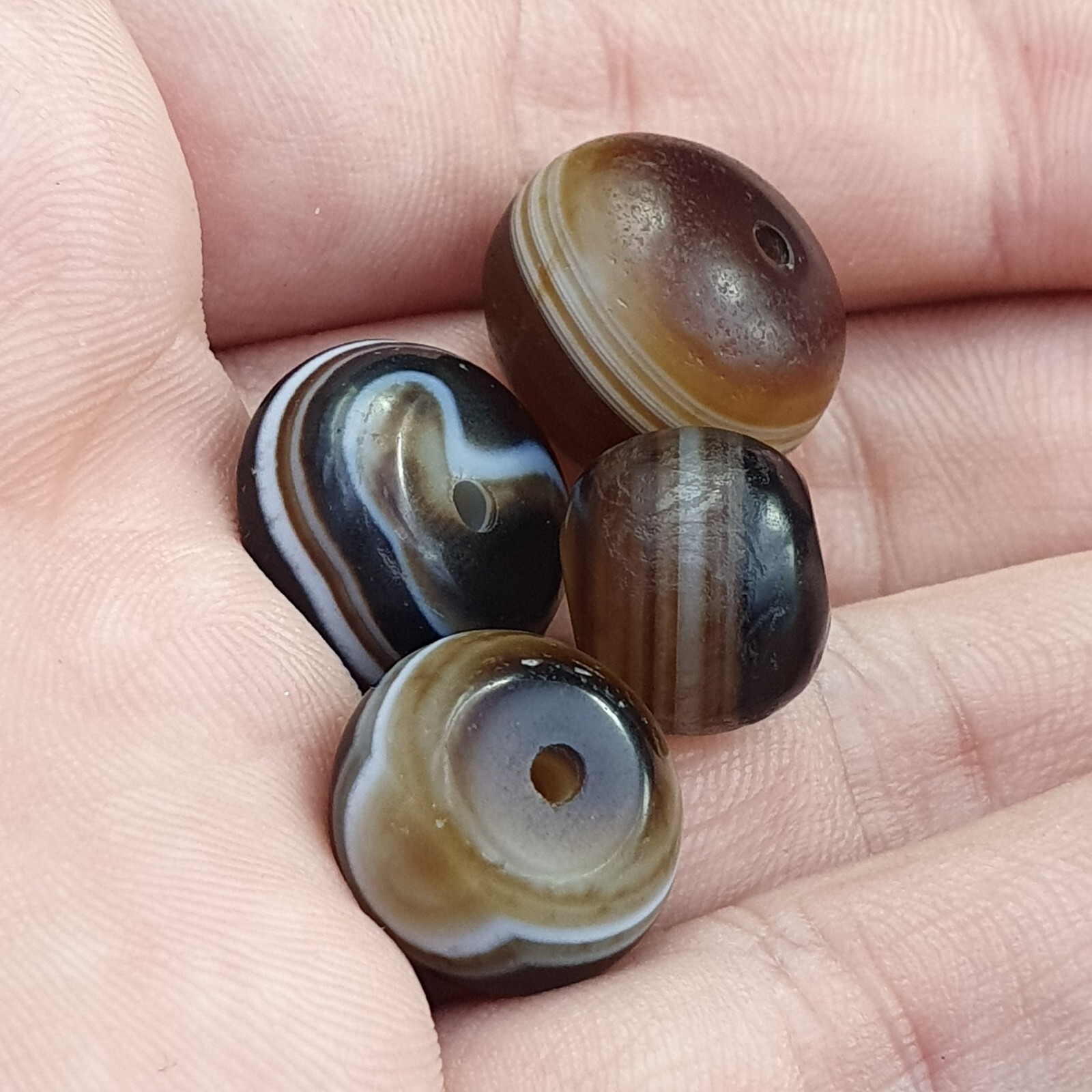 Lot 4 Suleimani Old Bead Pure Patterns Agate Amulet Religious ...