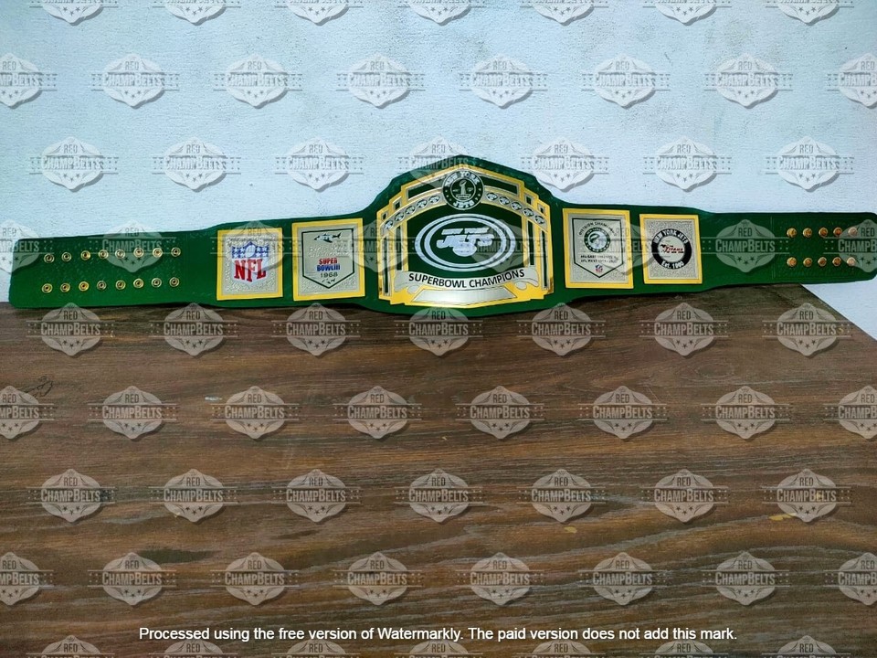 New York Jets NFL Championship Belt Adult Size 2mm Brass | eBay