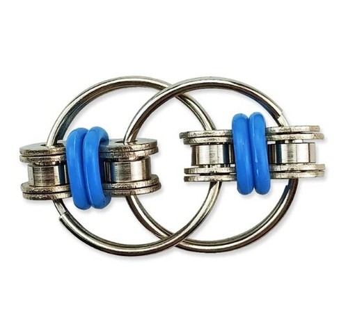 Bike Ring Chain Fidget Hand Spinner Keychain Anti Stress Orange Blue ...