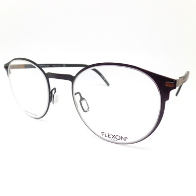 Flexon B2075 001 Matte Black Brown 49mm with Nose Pads New Authentic ...