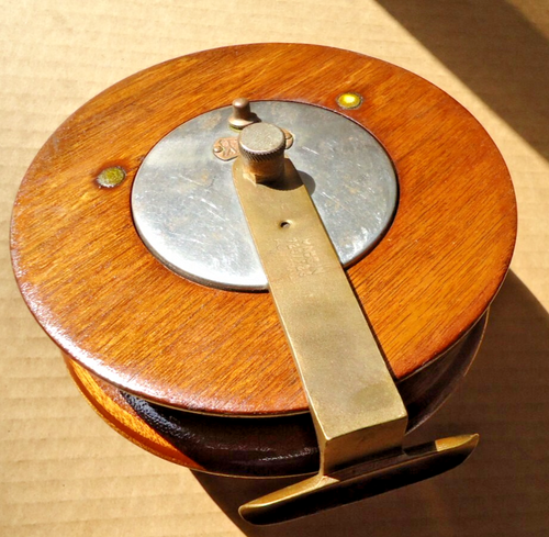Vintage Alvey Fishing Reel Wood Laminated Spool Brass 725/E25 Rare ...