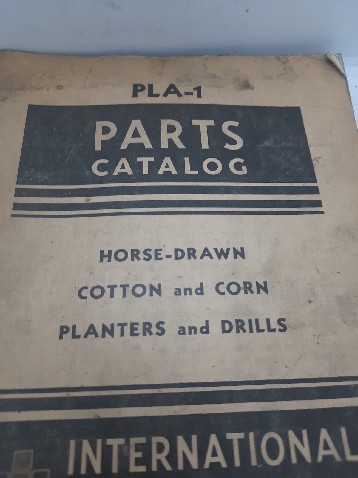 MCCORMICK PARTS CATALOG PLA-1 HORSE DRAWN COTTON & CORN PLANTERS ...