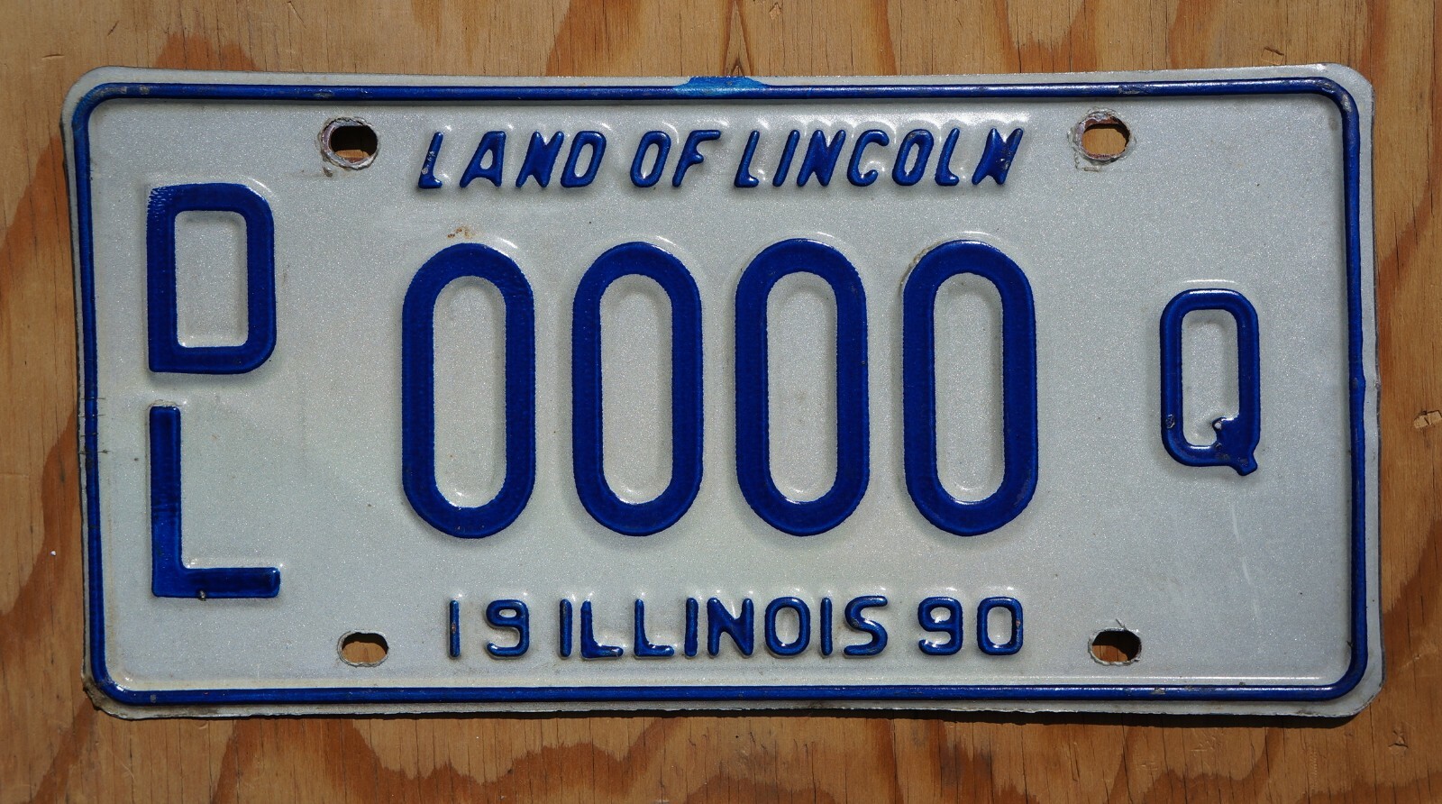 1990 Illinois DEALER License Plate Low # 0000 Q | eBay