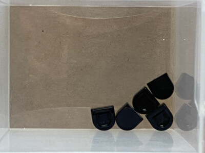 LEGO Parts - Black Tile, Round 1 x 1 Half Circle Extended - No 24246 ...