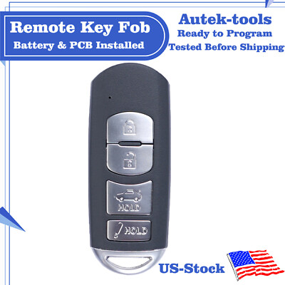 For 2014 2015 2016 2017 2018 Mazda 3 6 MX5 Miata Smart Remote Key Fob ...