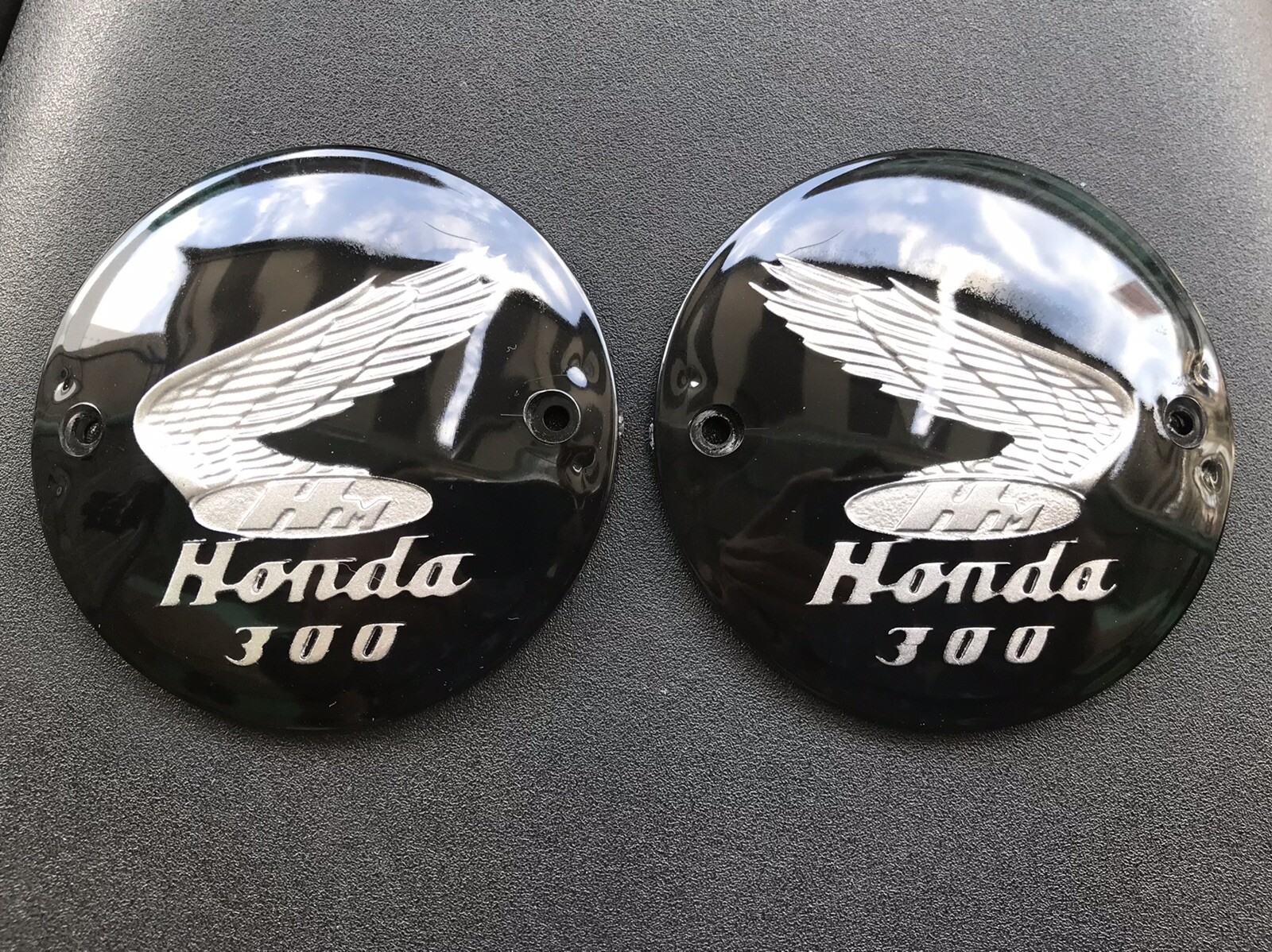 Honda Dream C76 C77 C78 CA77 CB77 CL77 L/R Fuel Tank Badges Emblem ...