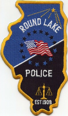 ROUND LAKE ILLINOIS IL state shape shaped POLICE PATCH | eBay