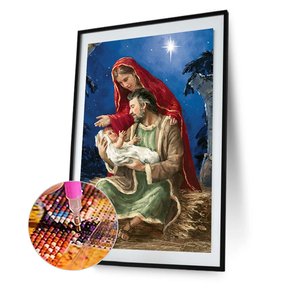 5D DIY Full Drill Diamond Painting Birth of Jesus Cross Stitch Kit ...